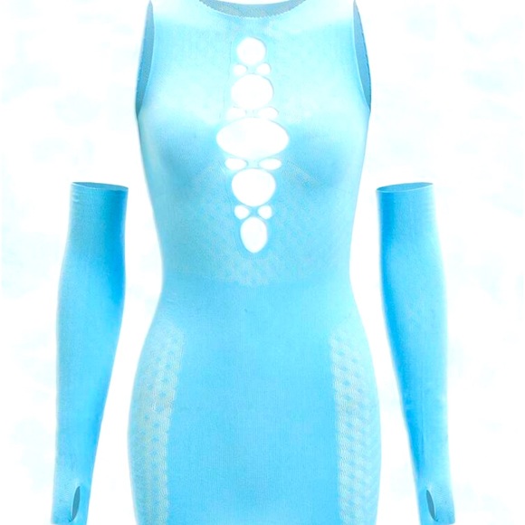 unb | Dresses | Lingerie Body Stocking Cut Out Slips W Pair Oversleeves ...